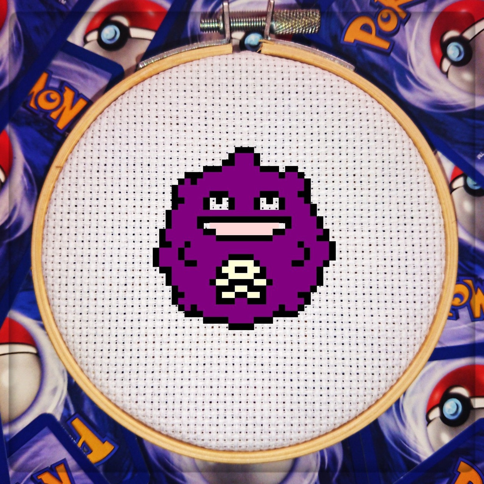 Pokémon 109 Koffing 8-bit Pixel Cross Stitch Pattern PDF - Etsy