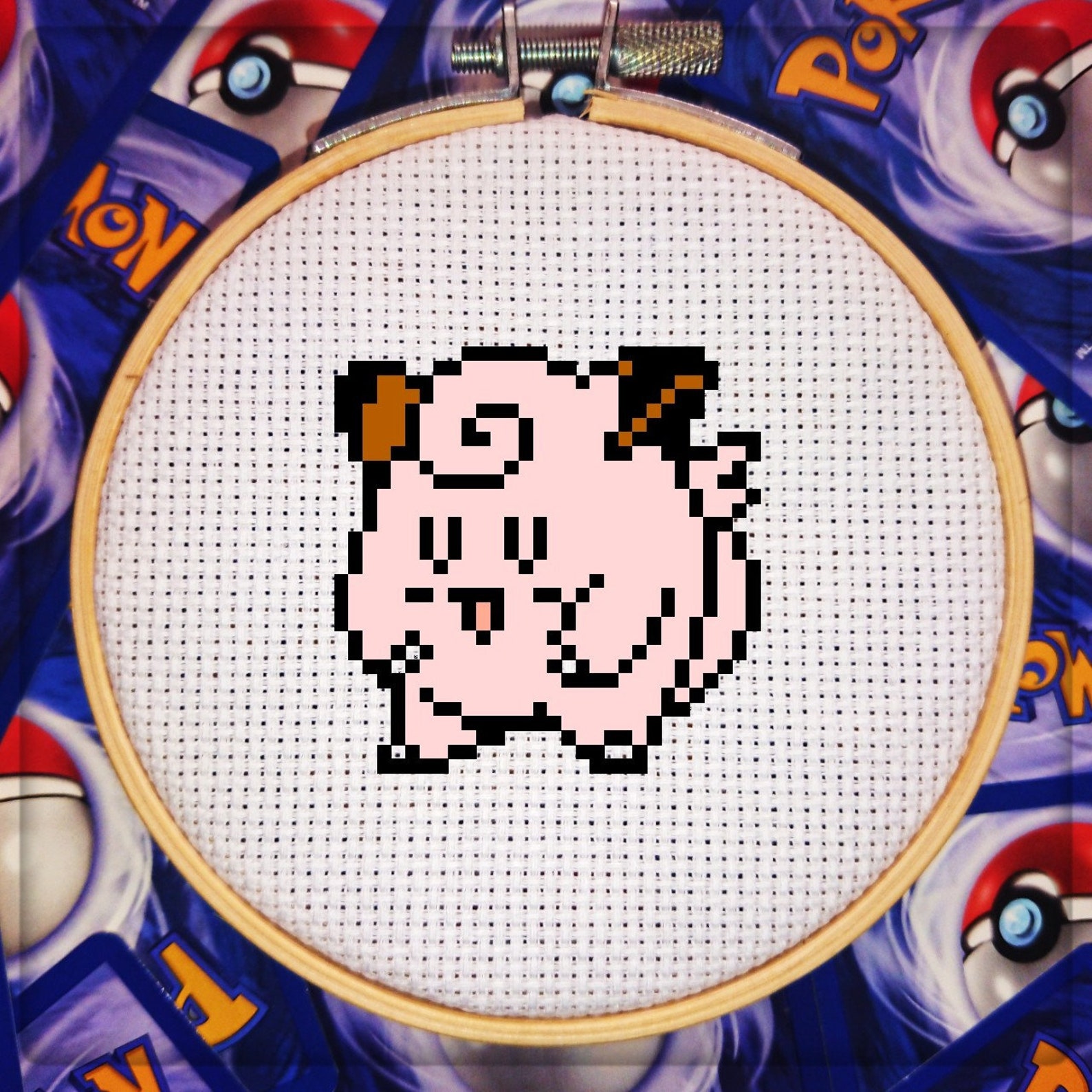 Pokémon 035 Clefairy 8-bit Pixel Cross Stitch Pattern PDF - Etsy
