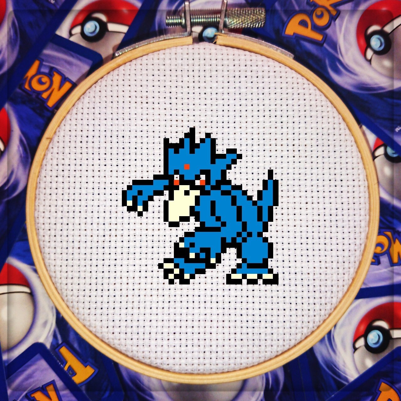 Pokémon 055 Golduck 8-bit Pixel Cross Stitch Pattern PDF - Etsy