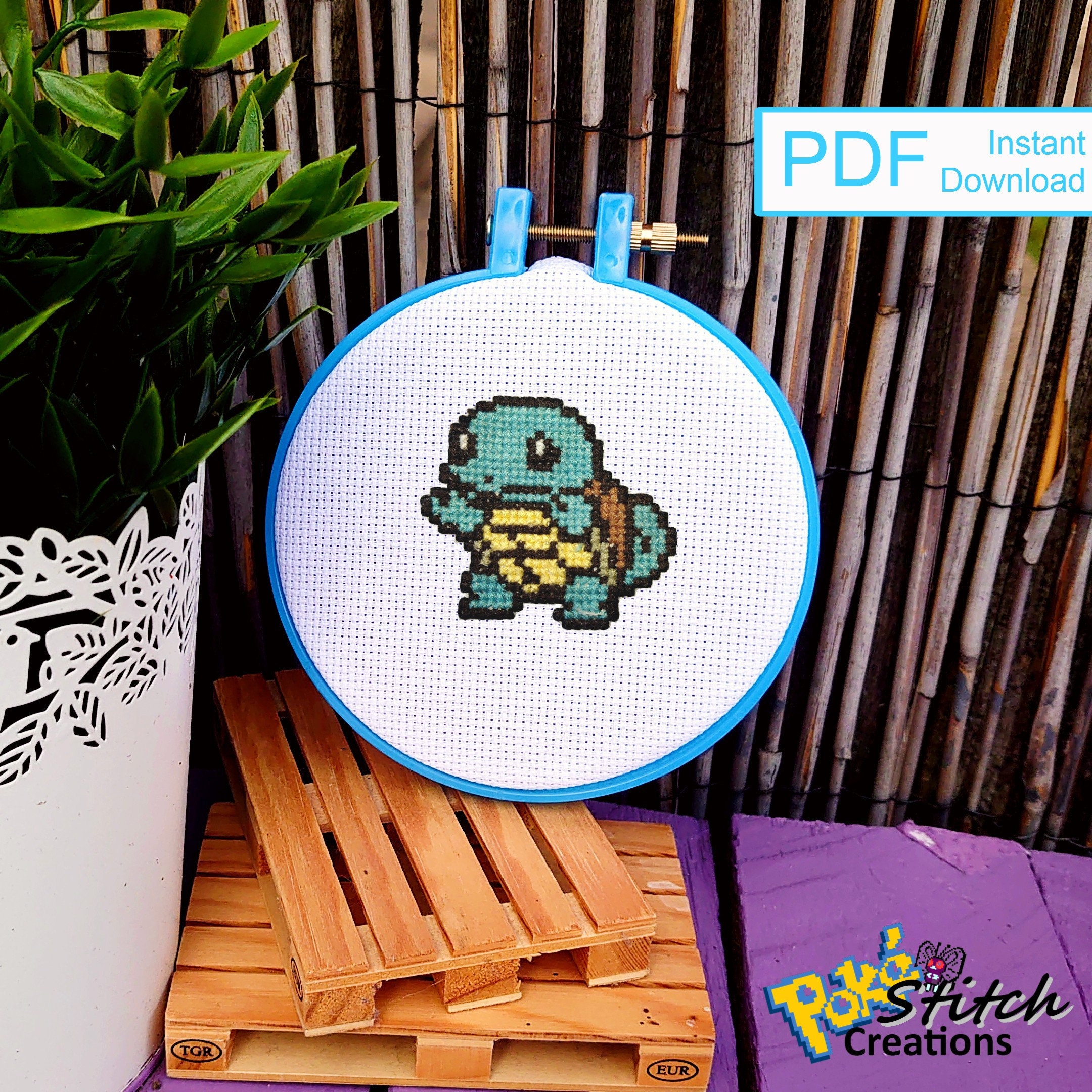 8 Bit Squirtle Grid