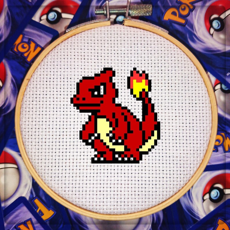 Pokémon 005 Charmeleon 8-Bit Pixel Kreuzstichmuster PDF Sofort - Etsy.de