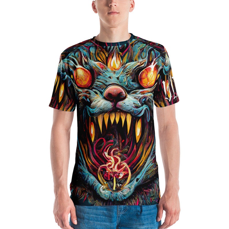 Graffiti Style Shirt, Screaming Cat VINSON Signature Series All-over ...