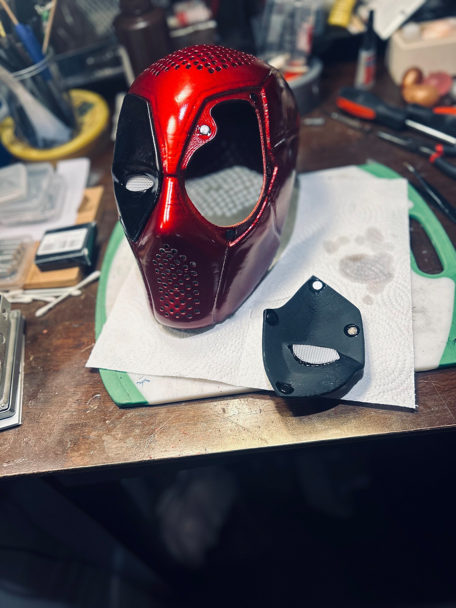 Deadpool Faceshell Made to Order - Etsy