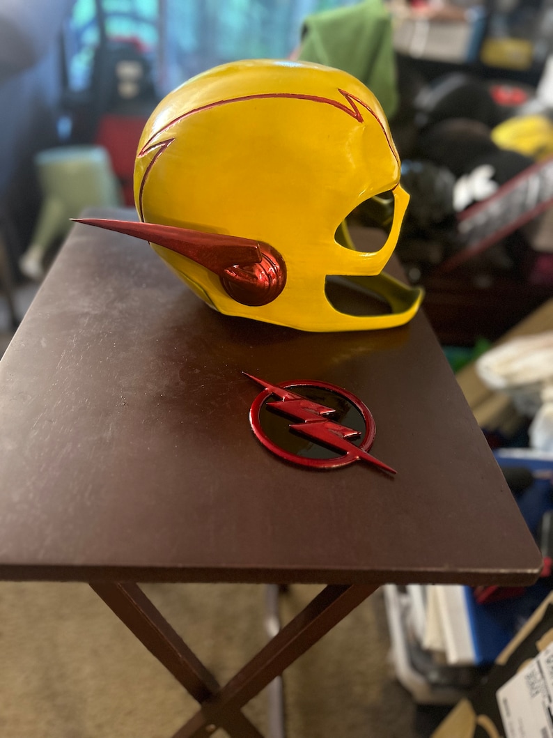 The CW Flash or Reverse Flash Helmet LONG EARBOLTS Made to Order - Etsy