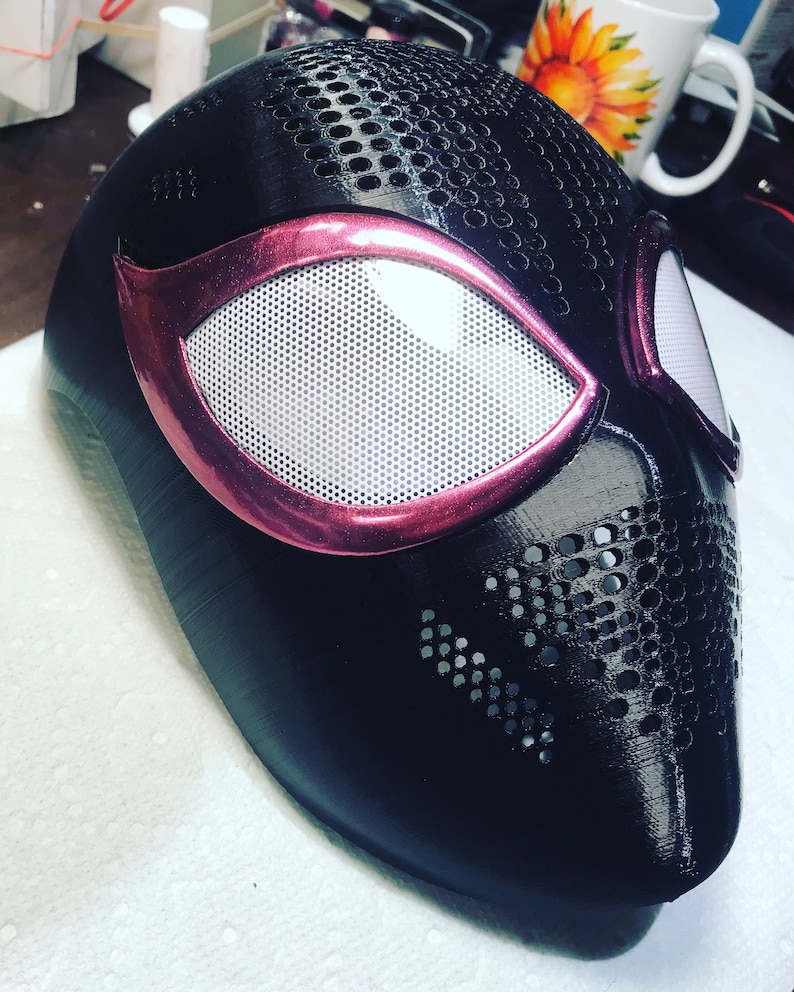 Spidergwen Faceshell Chrome Pink Lenses Made to Order - Etsy