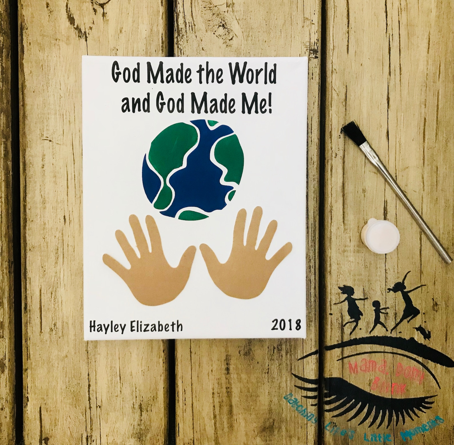 God Made the World and God Made Me God's Child Craft | Etsy