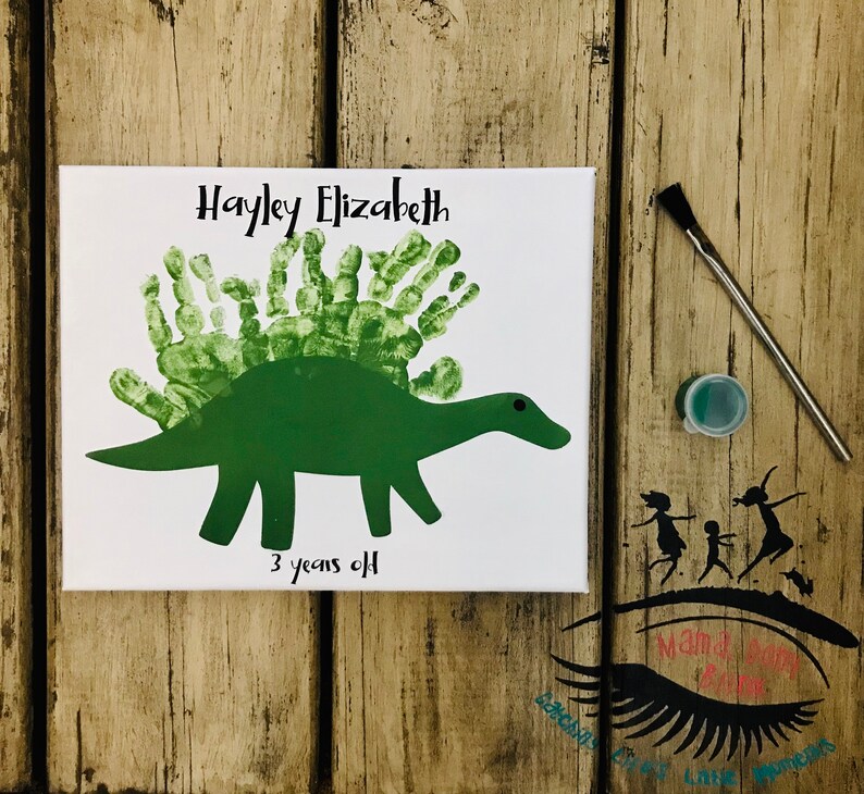 Dinosaur Handprint Art Dinosaur Birthday Craft Dinosaur | Etsy