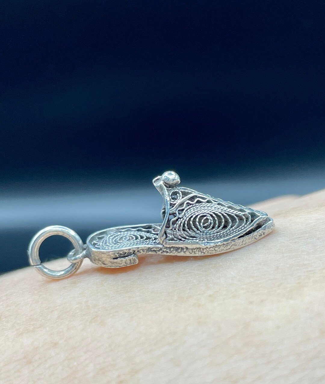 Vintage Rare Sterling Silver Filigree Detail Genie - Etsy