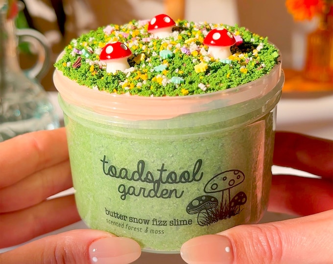 Toadstool Garden, Cottagecore Slime, Crunchy Slime, Cute Slime, Forest ...