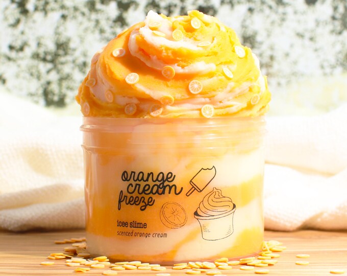 Orange Cream Freeze, Icee Slime, Orange Cream Scented Slime, Fruity ...