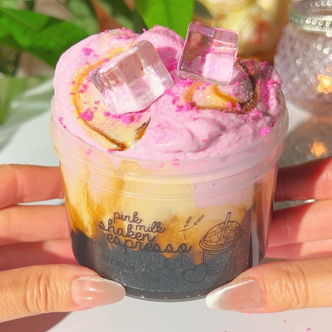 Pink Milk Shaken Espresso, DIY Slime, Clear Slime + Butter Slime ...