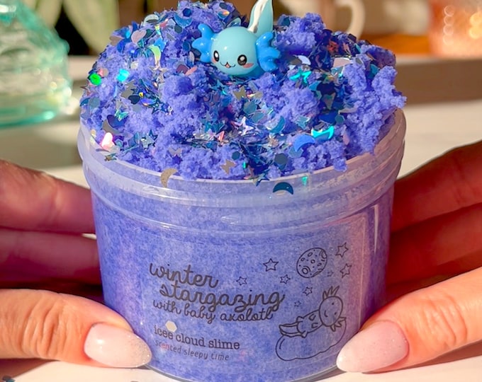 Winter Stargazing With Baby Axolotl, Blue Slime, Icee Cloud Slime Slime ...