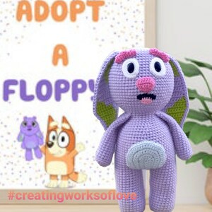 Crochet Floppy Bunny Amigurumi Pattern, Bluey, Bingo - Etsy
