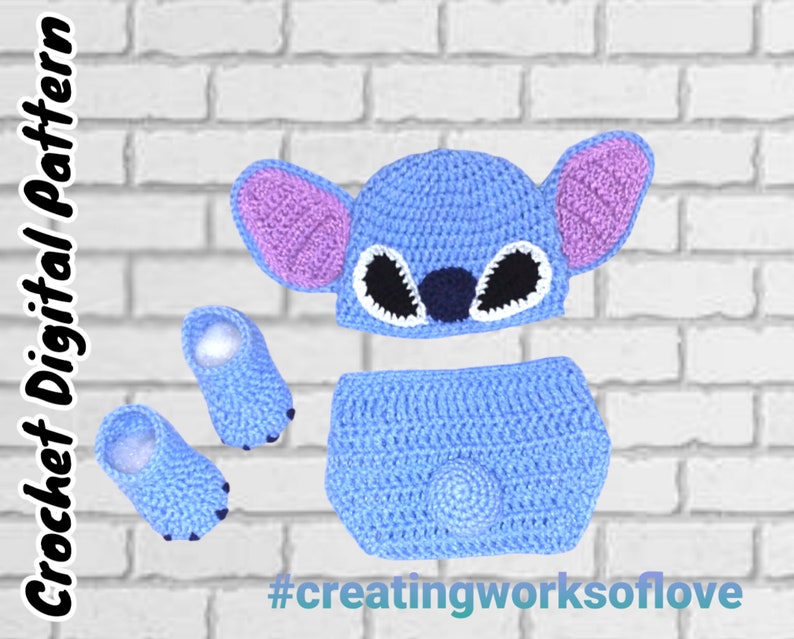 Crochet Lilo and Stitch Baby Set Pattern - Etsy