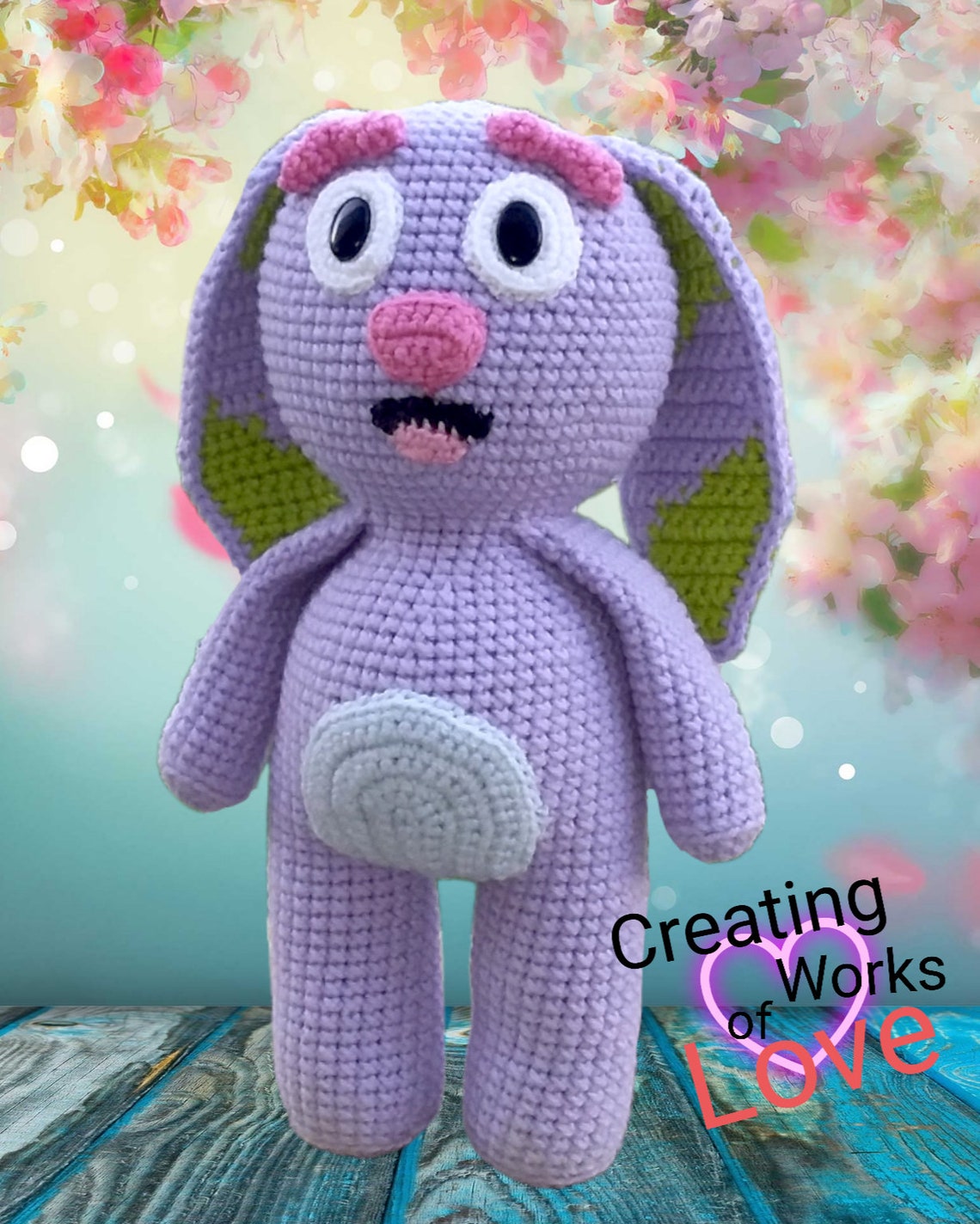 Crochet Floppy Bunny Amigurumi Pattern Bluey Bingo - Etsy
