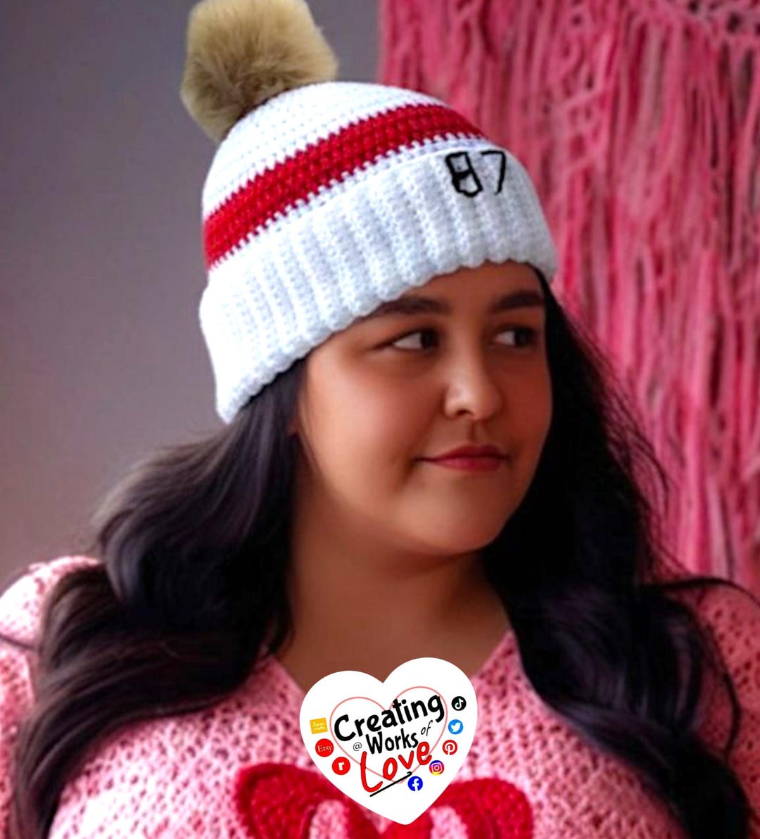Crochet Chiefs Hat Pattern: Taylor Swift Inspired, Adult/teen & Child ...