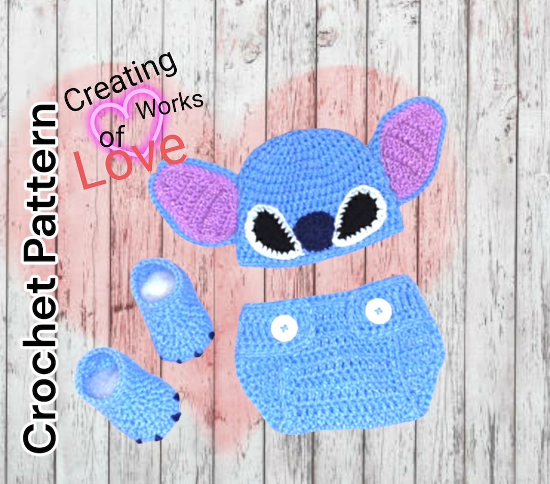 Crochet Lilo and Stitch Baby Set Pattern - Etsy