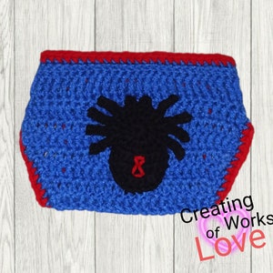 Crochet Spiderman Diaper Cover Set Size 0-3 Months Pattern - Etsy