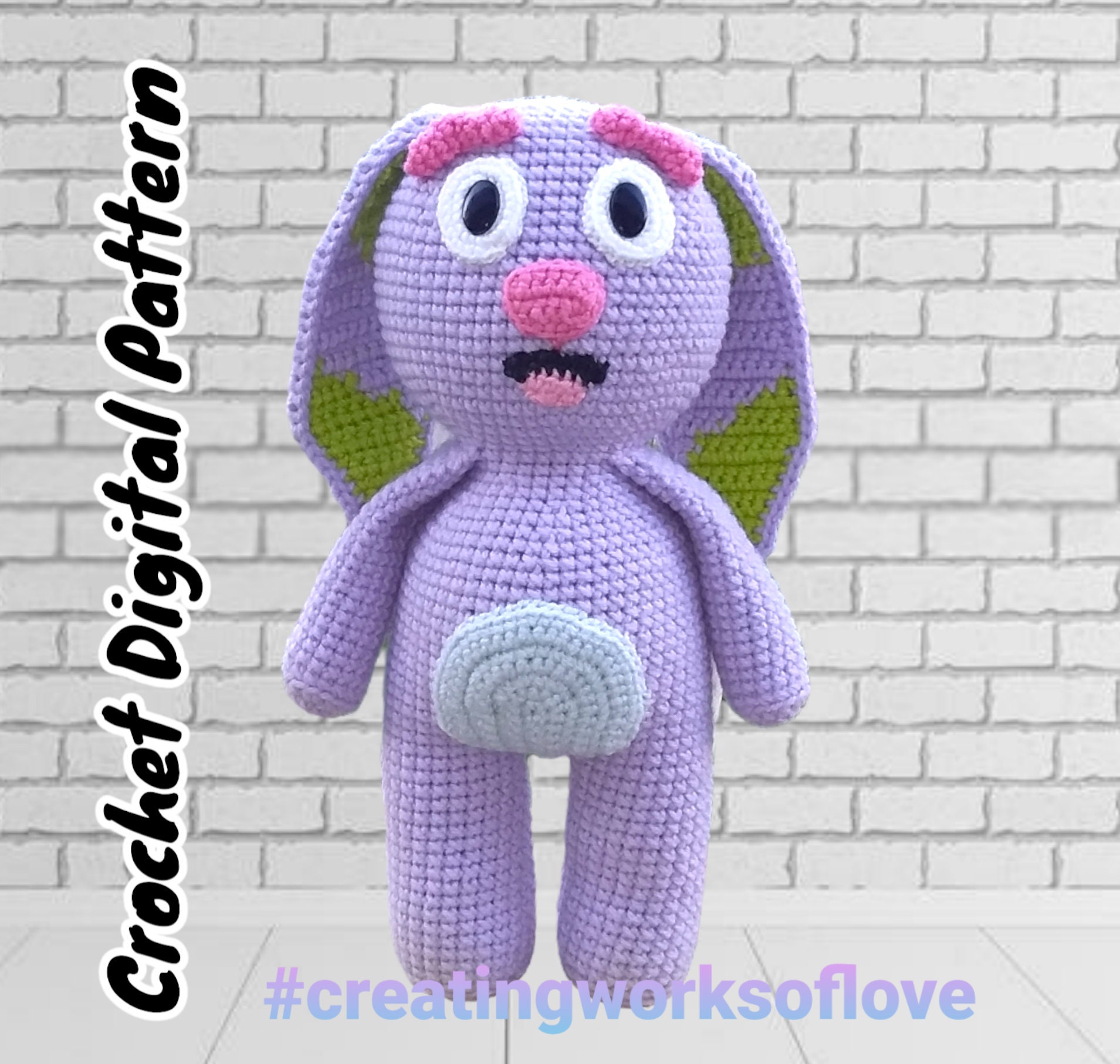 Crochet Floppy Bunny Amigurumi Pattern Bluey Bingo - Etsy