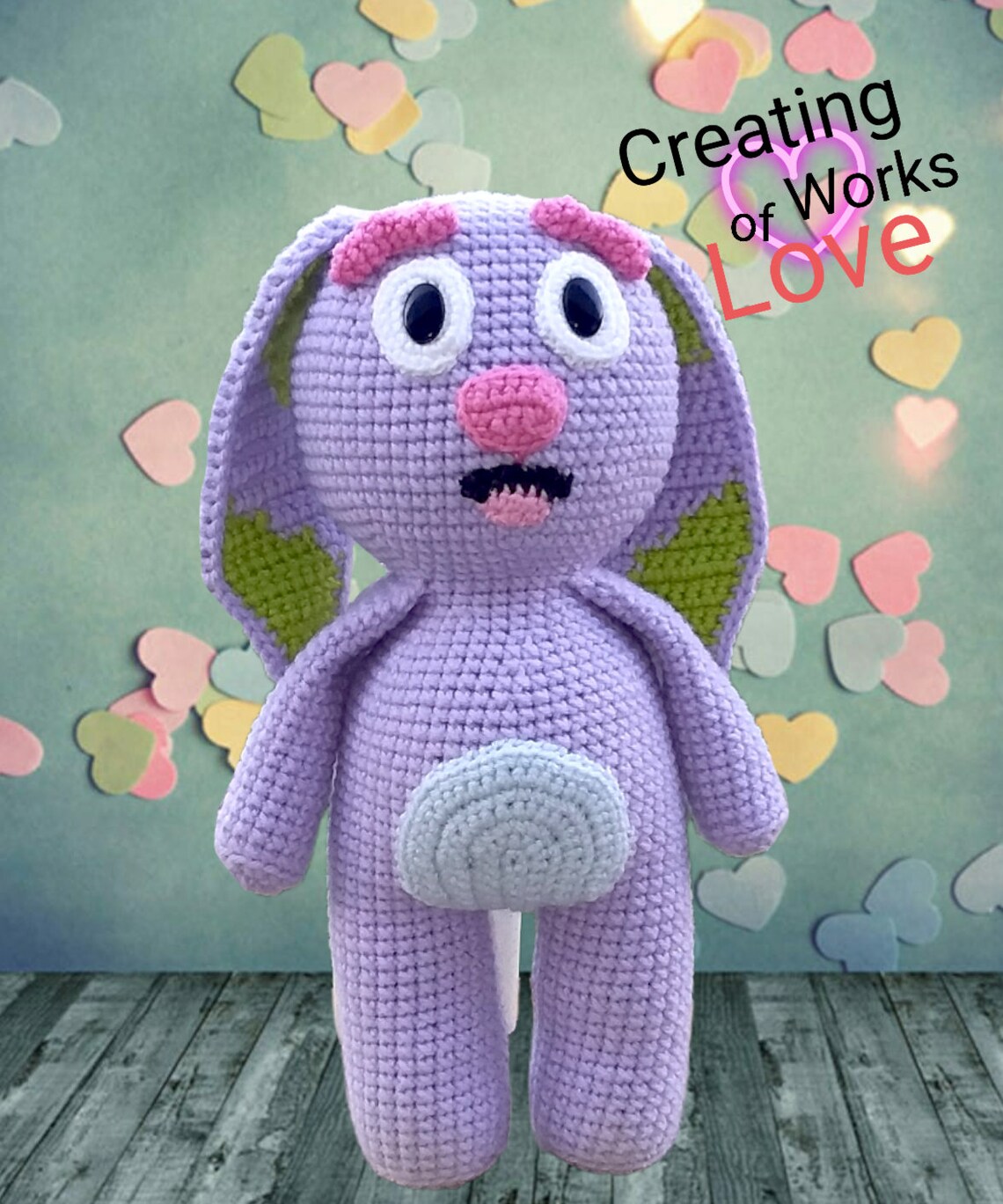 Crochet Floppy Bunny Amigurumi Pattern Bluey Bingo - Etsy