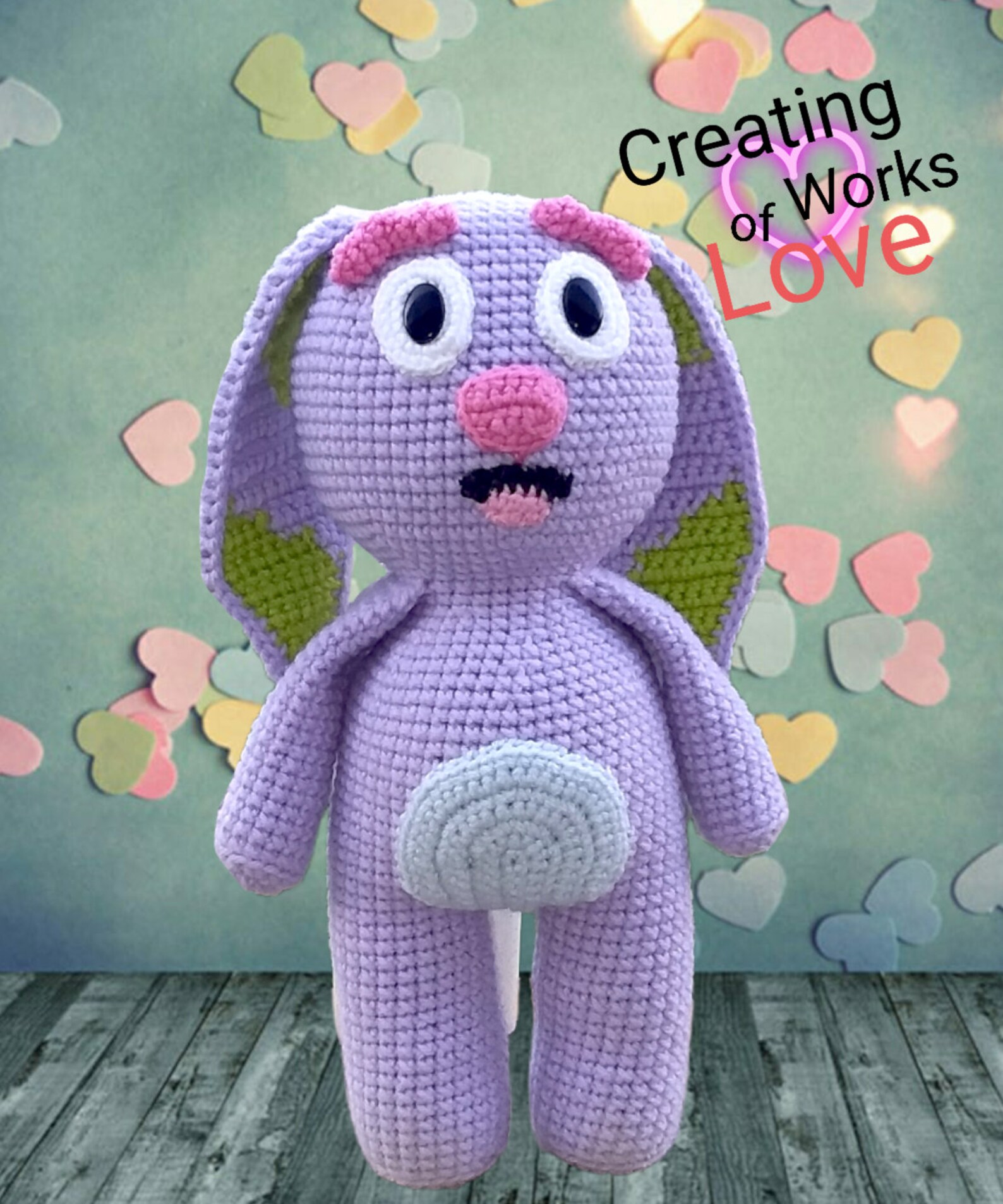 Crochet Floppy Bunny Amigurumi Pattern Bluey Bingo - Etsy