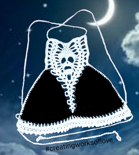 Crochet Skull Halter Top Pattern - Etsy