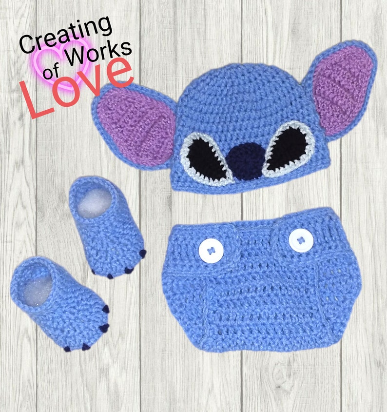 Crochet Lilo and Stitch Baby Set Pattern - Etsy