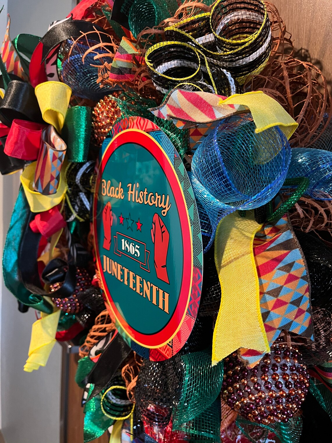 Juneteenth Wreath Door Hanger Front Door Decor Black History | Etsy