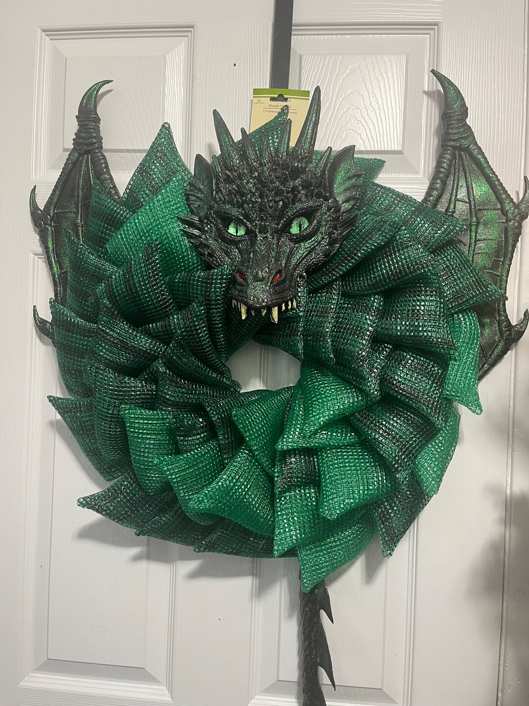 Halloween Dragon Decor Adds Personality With Stunning Front Door Decor ...