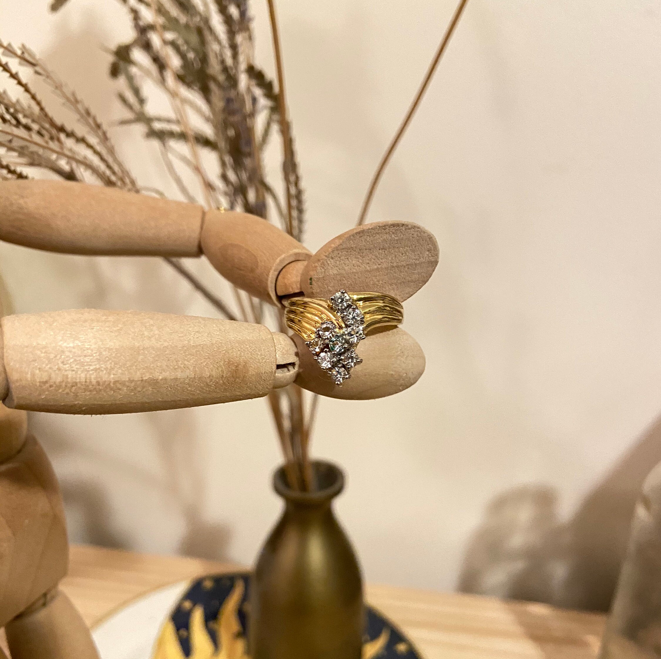 Vintage Retro Cluster Maja Ring - Etsy