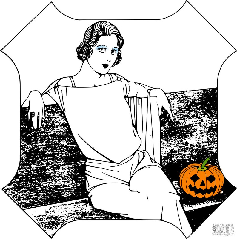 Vintage 1920s Flapper Coloring Pack 13 Adult Coloring Pages Sized for ...