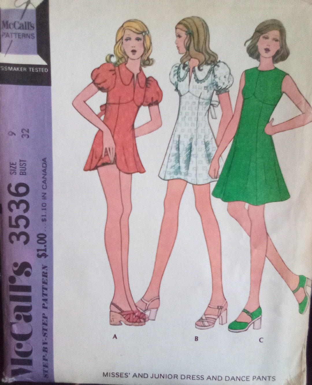 Mccalls Dress and Dance Pants Pattern 3536 - Etsy