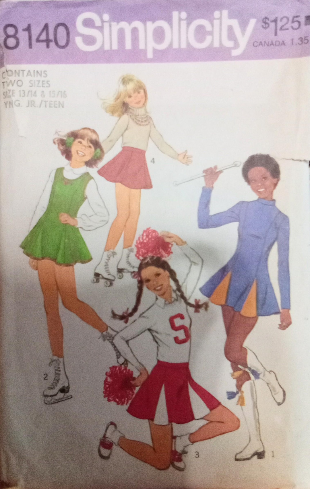 Simplicity #8140 Majorette, Cheerleader, Skate Costume Pattern - Etsy