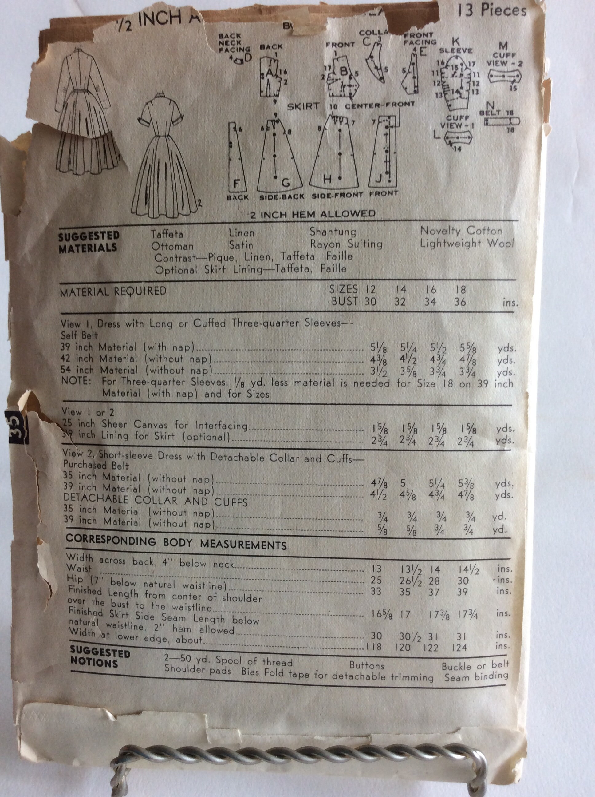 1940s Advance Pattern Co. #6021 Button Front Dress Pattern - Etsy