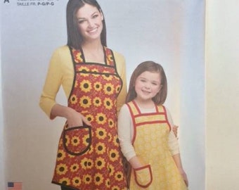 Mother Daughter Apron Patterns, Simplicity S9411 - Etsy