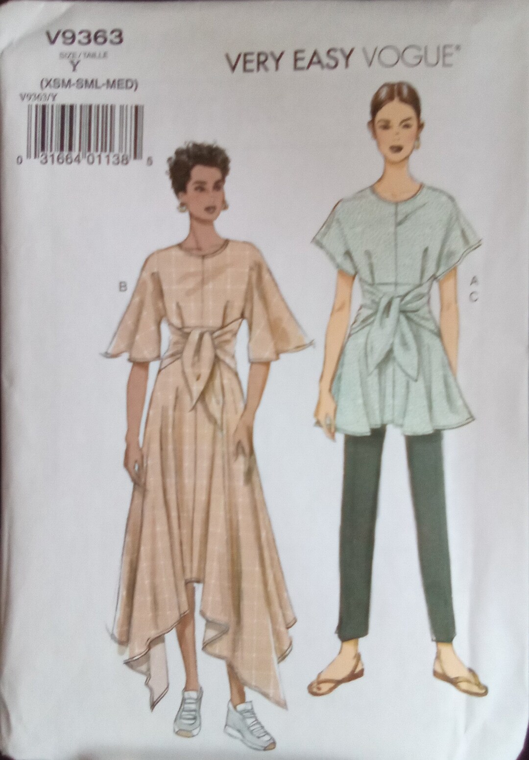 Very Easy Vogue Tunic, Dress Pattern #V9363 - Etsy