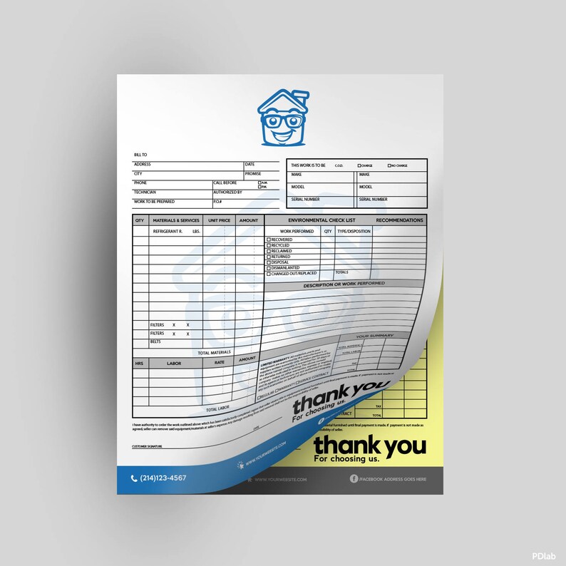 Invoices for Ac/heating Companies - Etsy