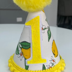 Lemon Yellow Cake Smash Outfit With Bow Headband or Party Hat. Party ...