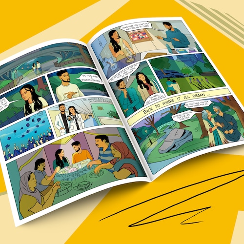 CUSTOM Color Comic Strip Made to Order - Etsy