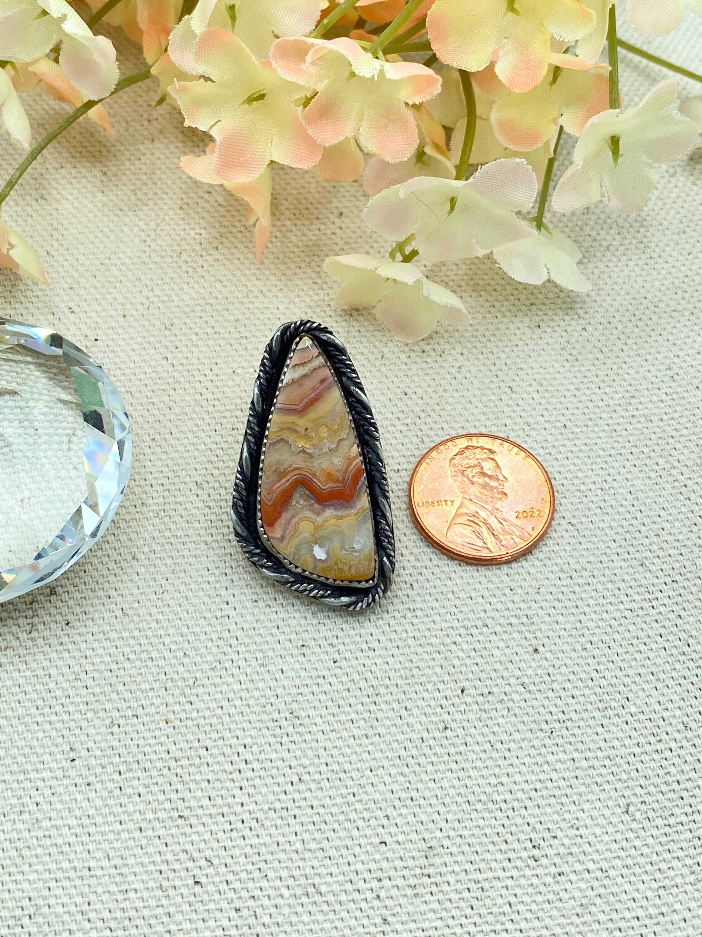 Bracelet Button Gemstone Button for Bracelet Lace Agate - Etsy