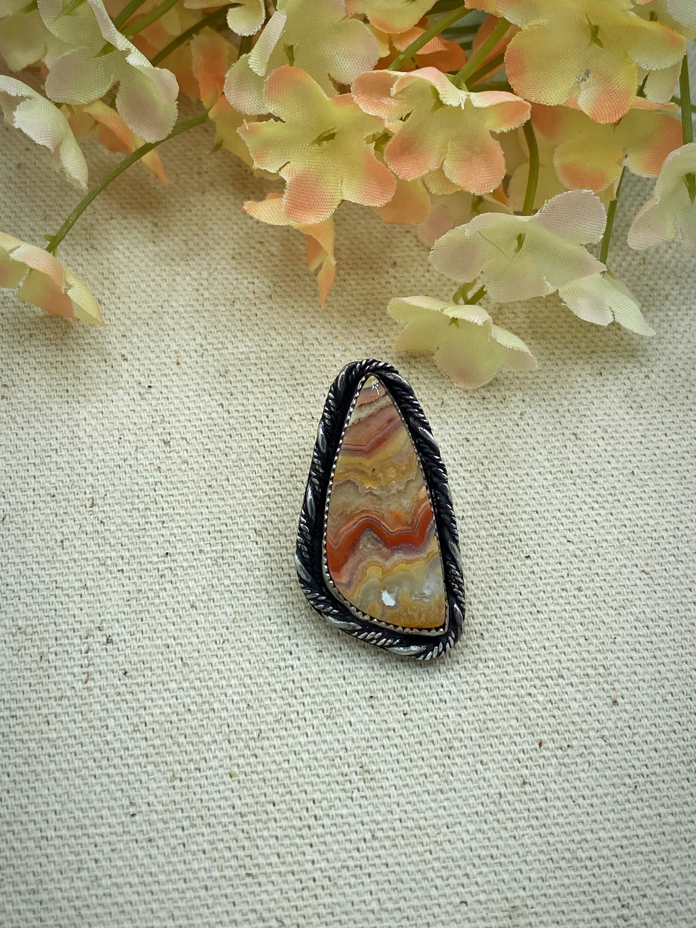 Bracelet Button Gemstone Button for Bracelet Lace Agate - Etsy