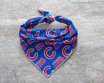 MLB Chicago Cubs Baseball Tie on Dog Bandana - Etsy