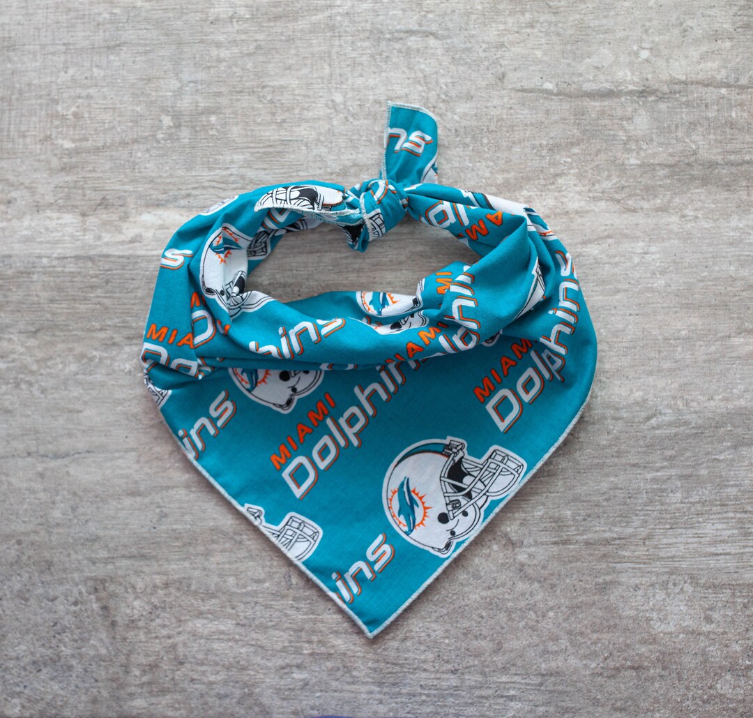 Miami Dolphins Bandana, NFL Dog Bandana - Etsy
