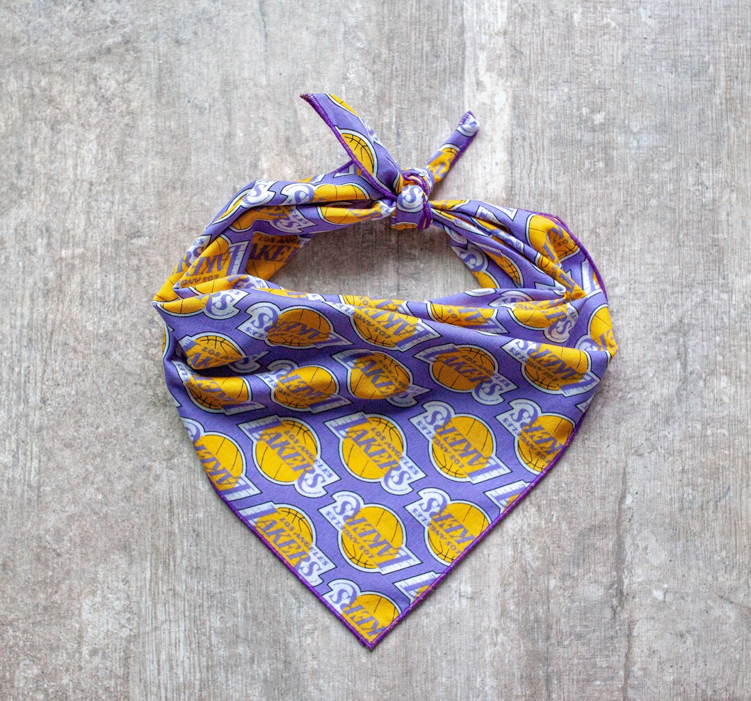 Los Angeles Lakers Dog Bandana: Handmade Basketball Pet Scarf - Etsy