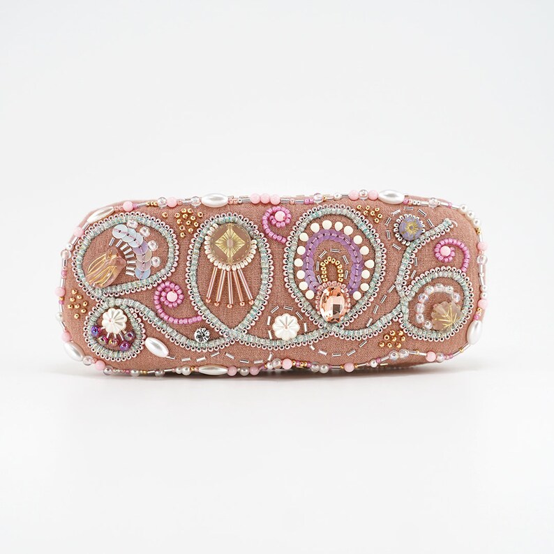 Beaded Eyeglass Case No.1 / Hard Type / Pink & Sparkly / Statement One ...
