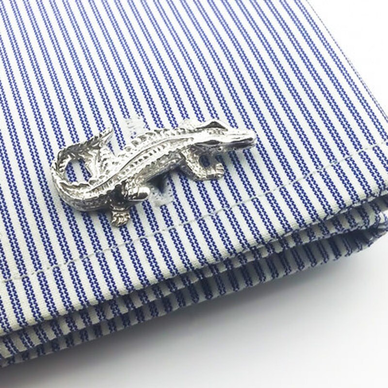 Crocodile Silver Cuff - Etsy