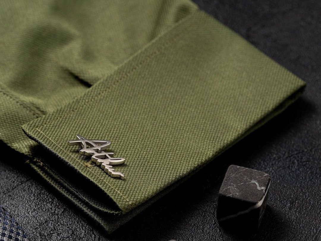 Personalized Name Cufflinks - Customized Cufflinks - Groom Wedding ...