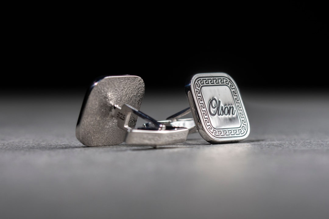 Personalized Name Cufflinks - Customized Cufflinks - Groom Wedding ...