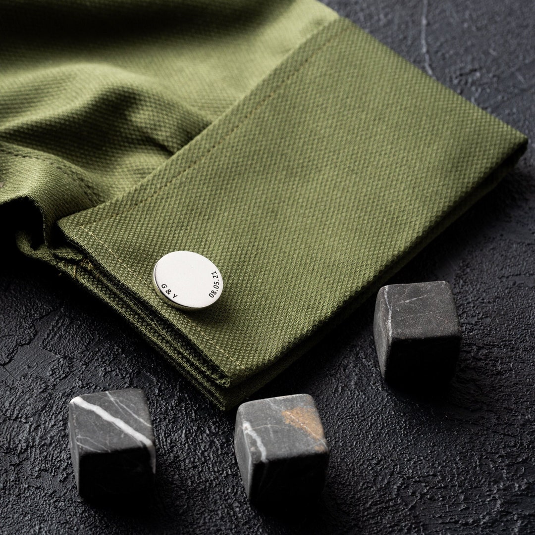 Custom Engraved 925K Silver Cufflinks | Unique Men's Accessory ...