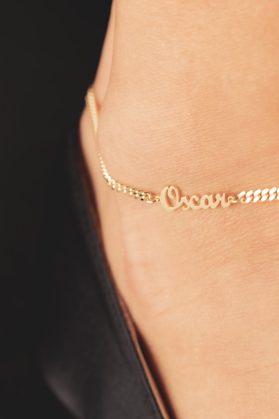 Personalized Name Anklet Custom Name Anklet Gold Filled | Etsy